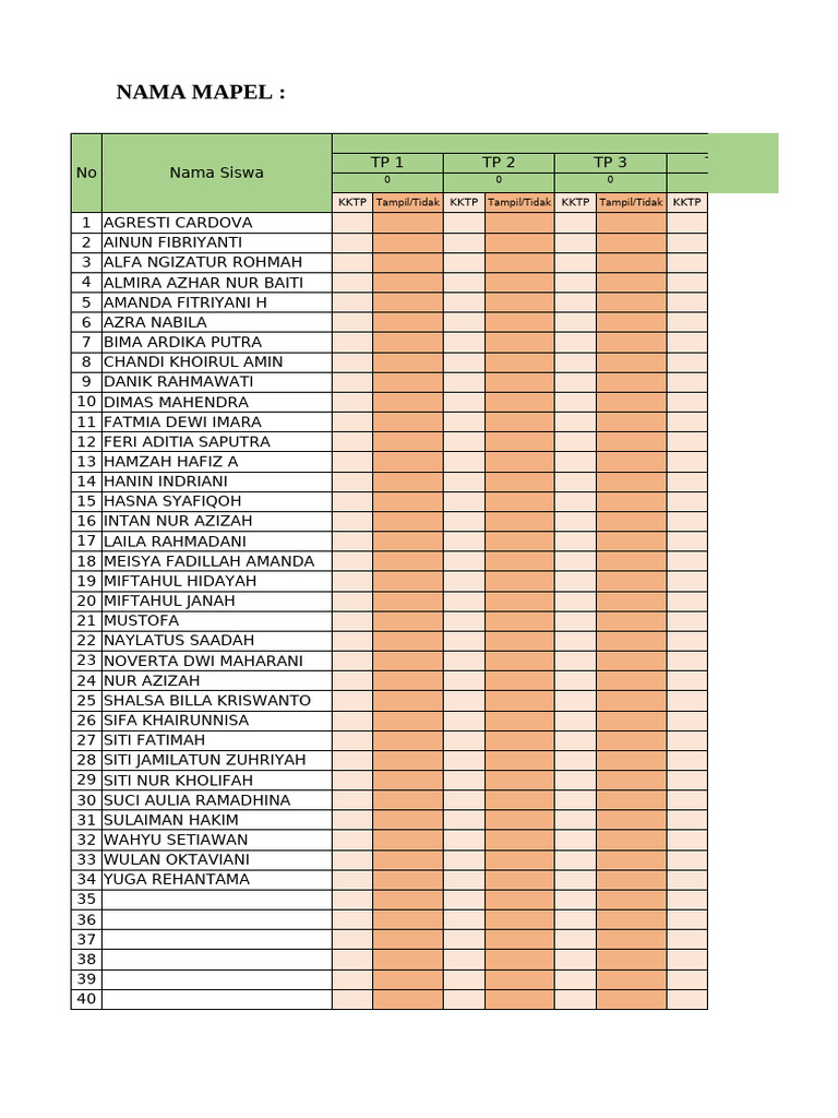 Form Pengisian Asesmen Formatif | PDF