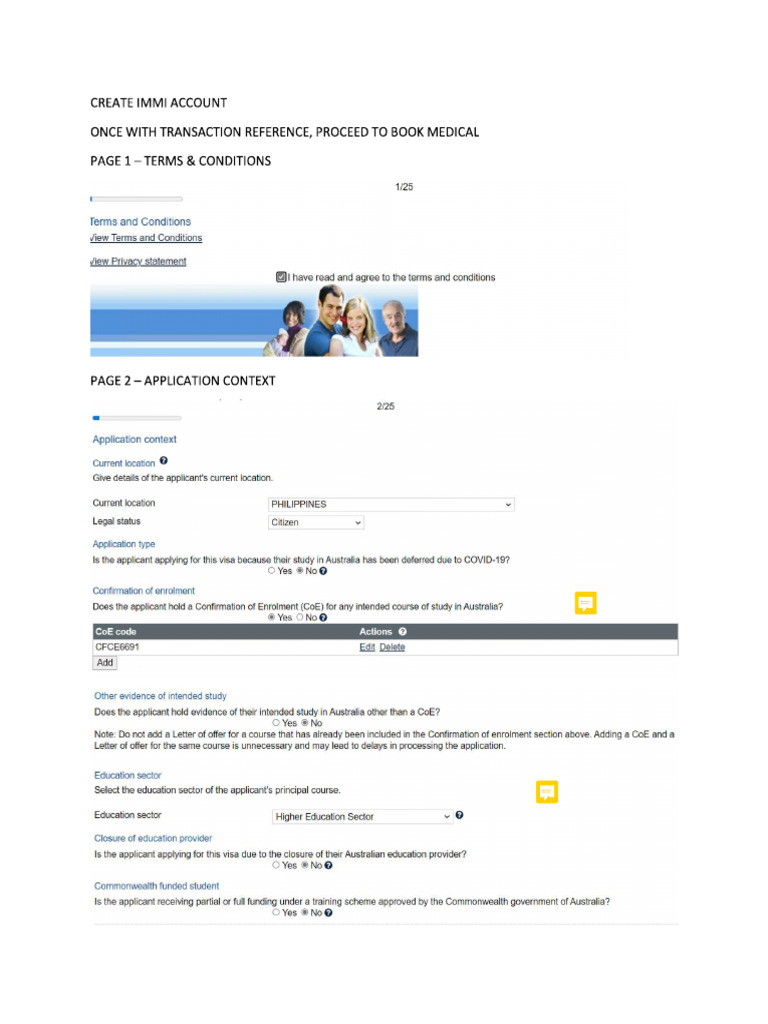 STUDENT IMMI WALKTHROUGH - For Reference Only | PDF