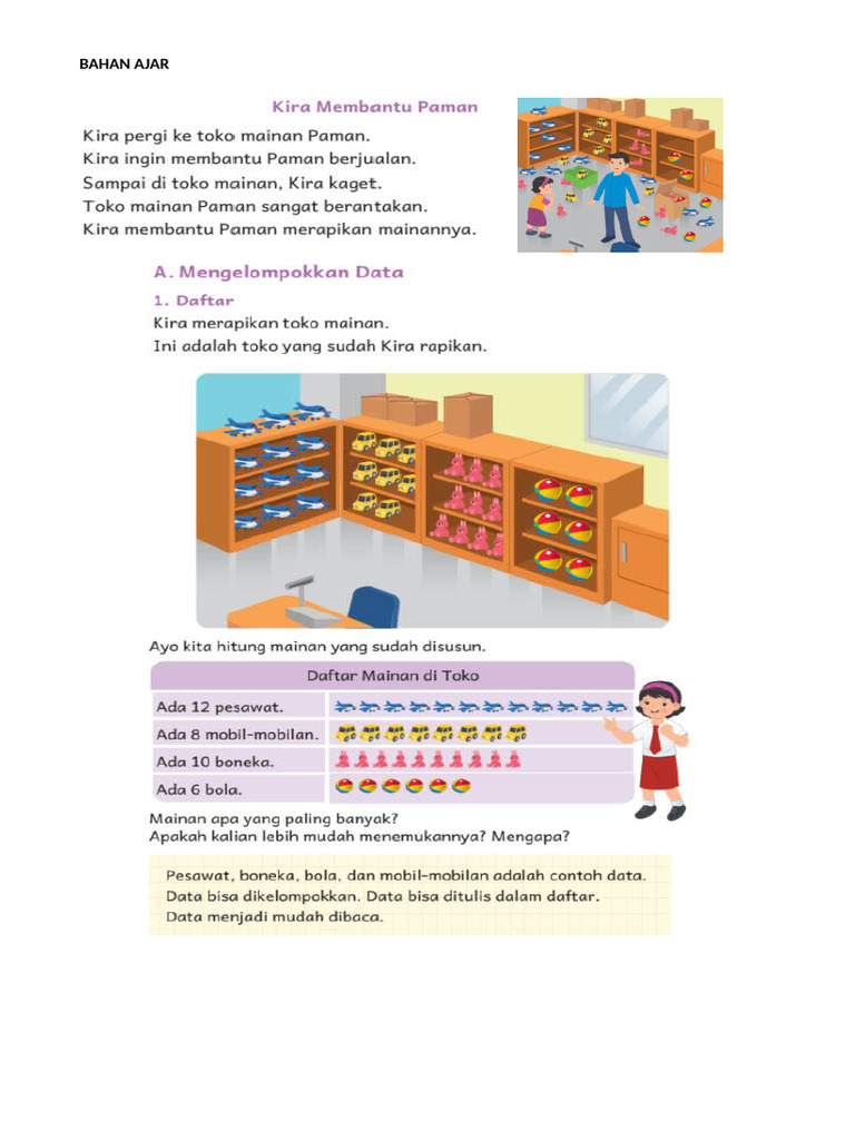 Bahan Ajar Mengenal Diagram Kelas 1 | PDF