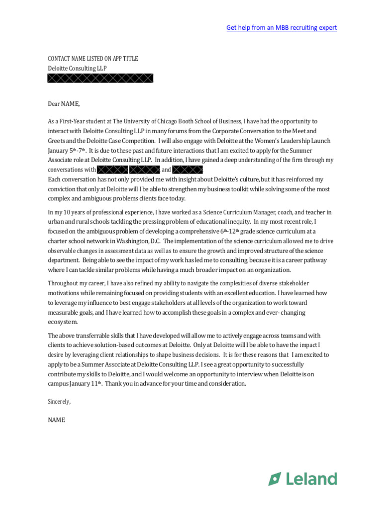 Applying for Deloitte Summer Associate | PDF | Science | Curriculum