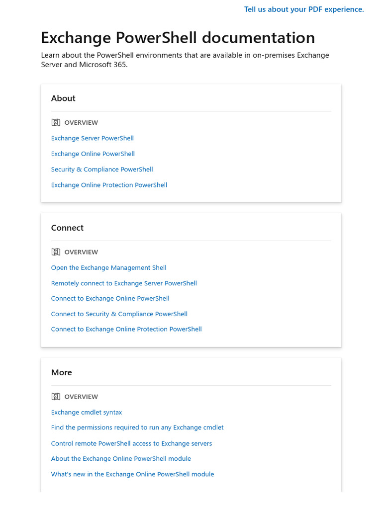 Powershell Exchange Exchange Ps | PDF | Microsoft Windows | Shell (Computing)