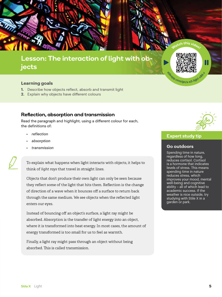 Light Interaction: Reflection, Absorption, Color | PDF | Light | Reflection (Physics)