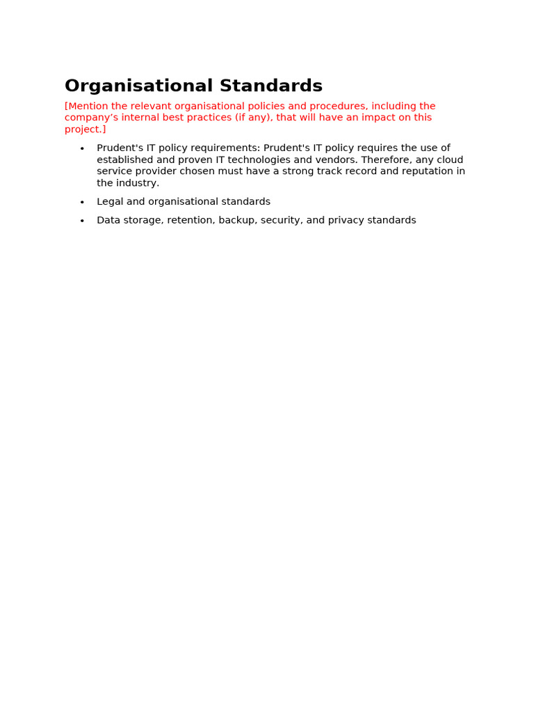 Organisational Standards | PDF | Computers | Technology & Engineering
