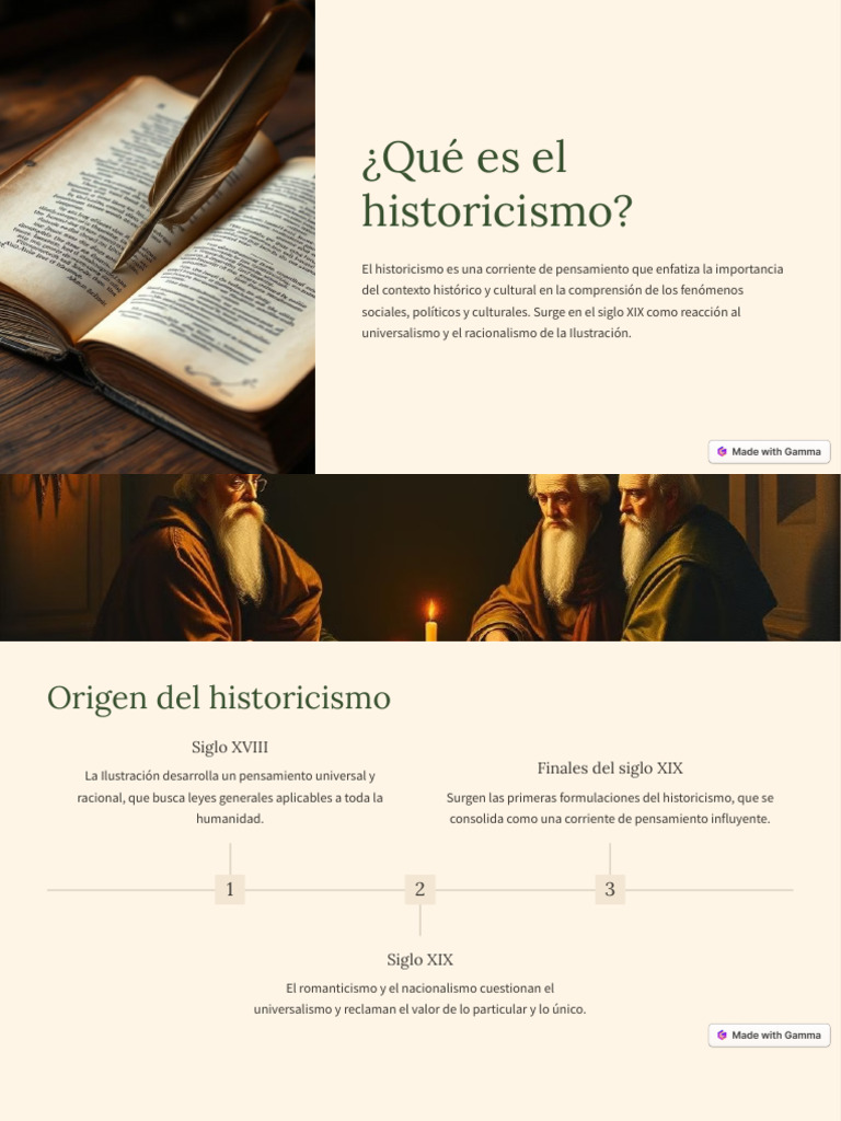 Introducción al historicismo y su impacto | PDF | Hermenéutica | Era de ...