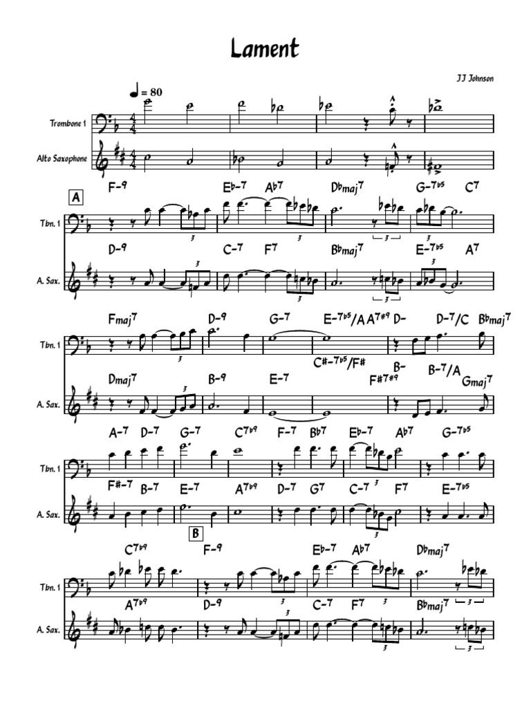 Lament | PDF | Saxophone | Woodwind Instruments