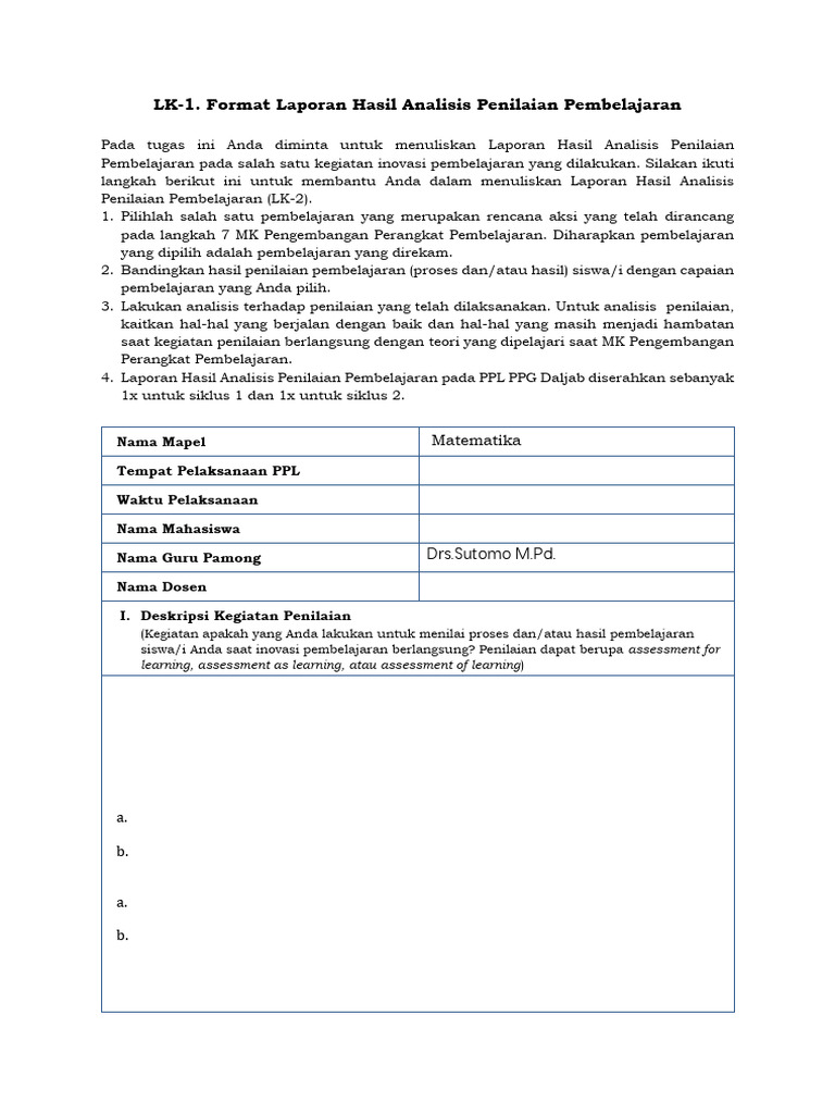 LK 2.1 Analisis PPL Siklus 2 V | PDF