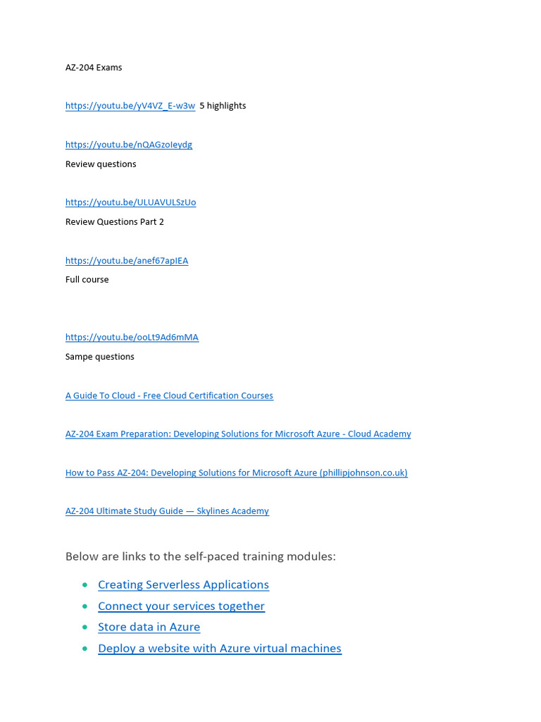 AZ204 Resources (2) | PDF | Microsoft Azure | Cloud Computing