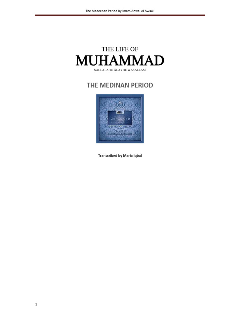 Medinan Period of Muhammad's Life | PDF | Muhammad | Medina