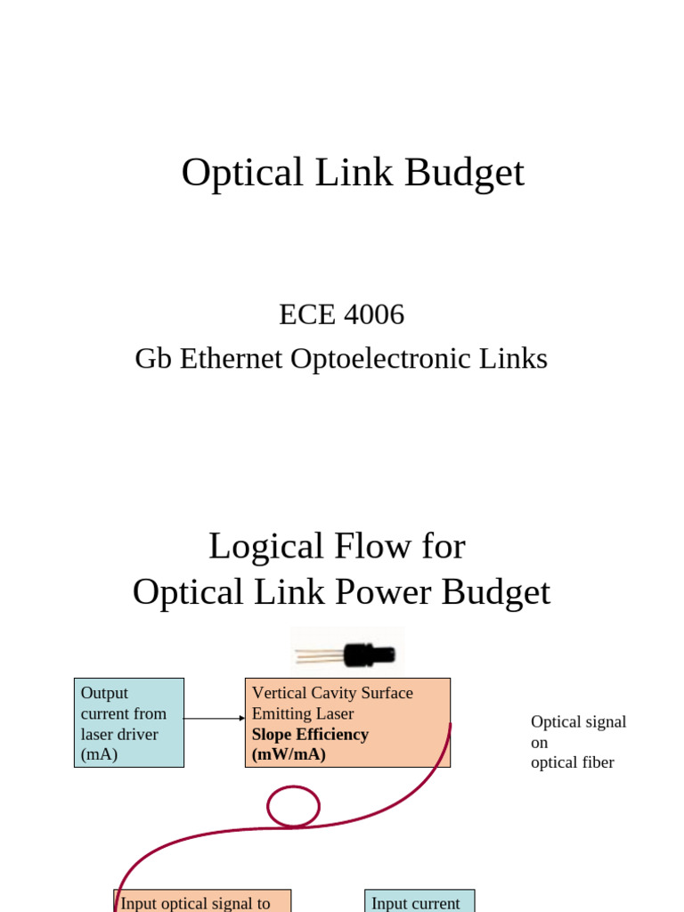 Optical Link Budget for Gb Ethernet | PDF | Fiber Optic Communication ...