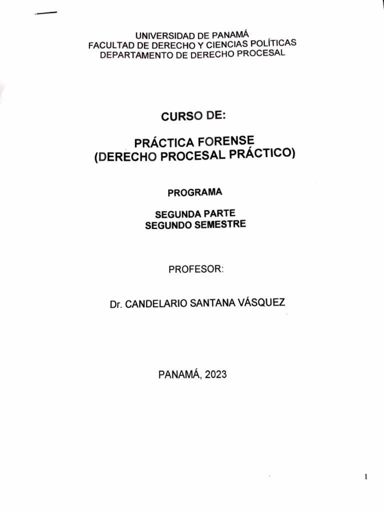 Práctica Forense con Candelario Santana | PDF | Separación de poderes ...