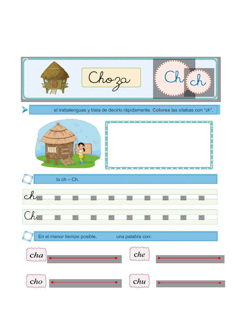 actividades letra ch | PDF