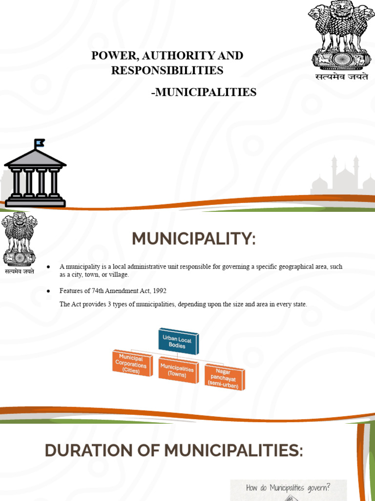 Municipalities: Powers and Responsibilities | PDF