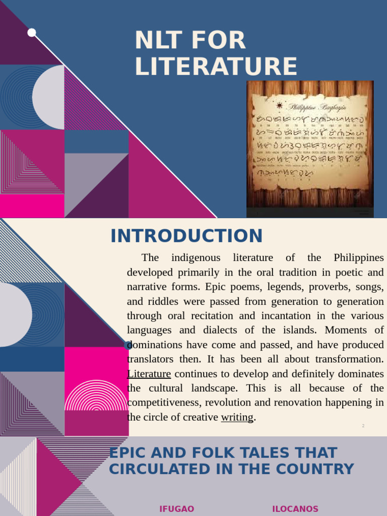 NLT For Literature and PerformanceLesson 2 | PDF