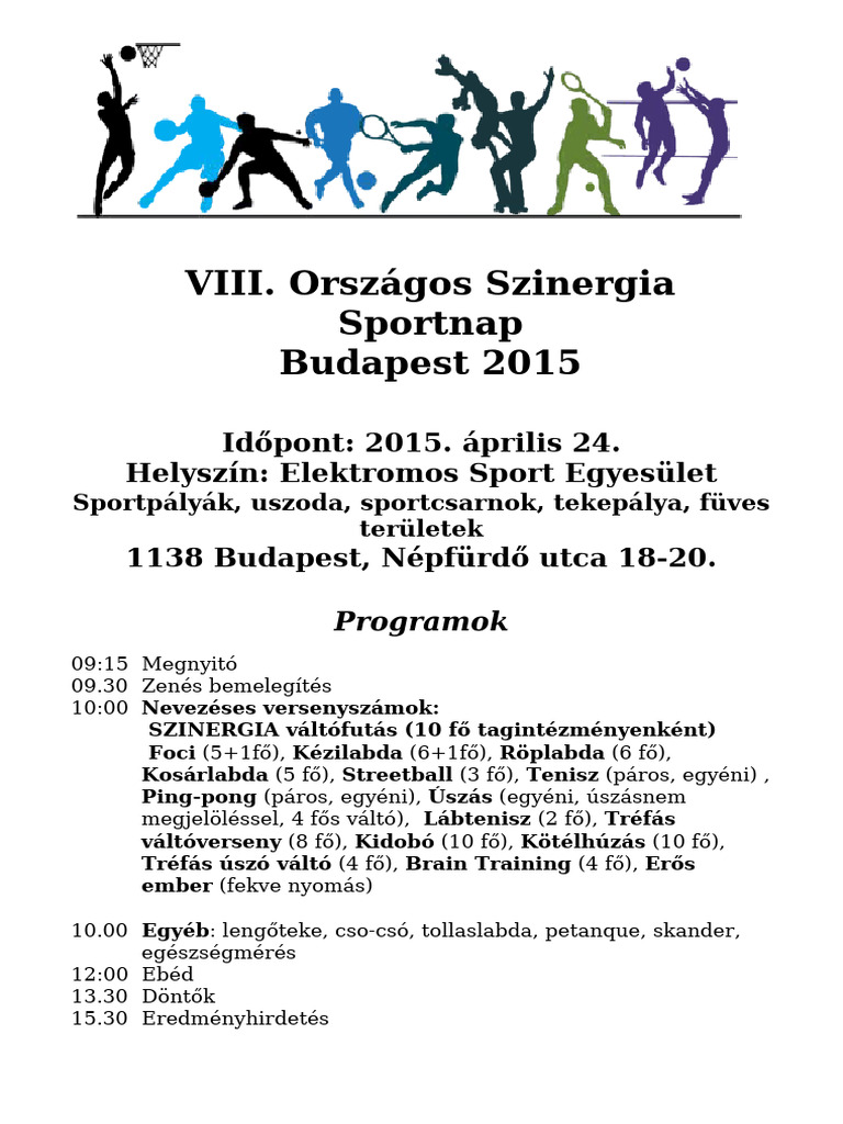 Sportnap Programok 2015 | PDF