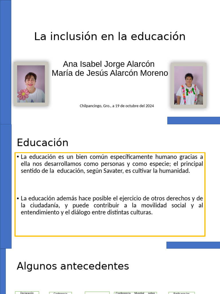 La Inclusión en La Educación | PDF | Igualdad social | Inclusión ...