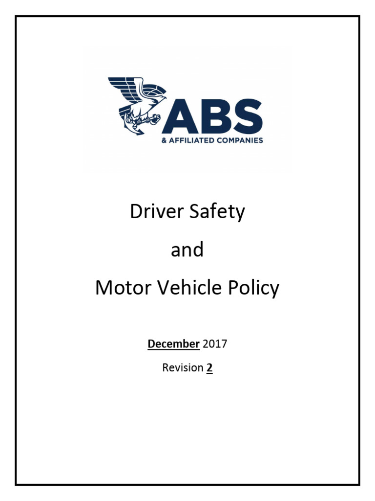 Driver Safety and Vehicle Policy Overview | PDF | Traffic Collision | Driving Under The Influence