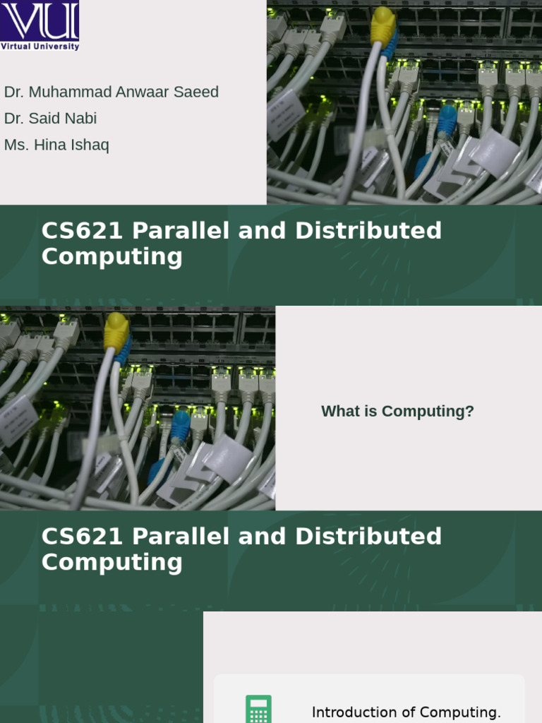 CS621 Week 1 | PDF | Parallel Computing | Multi Core Processor