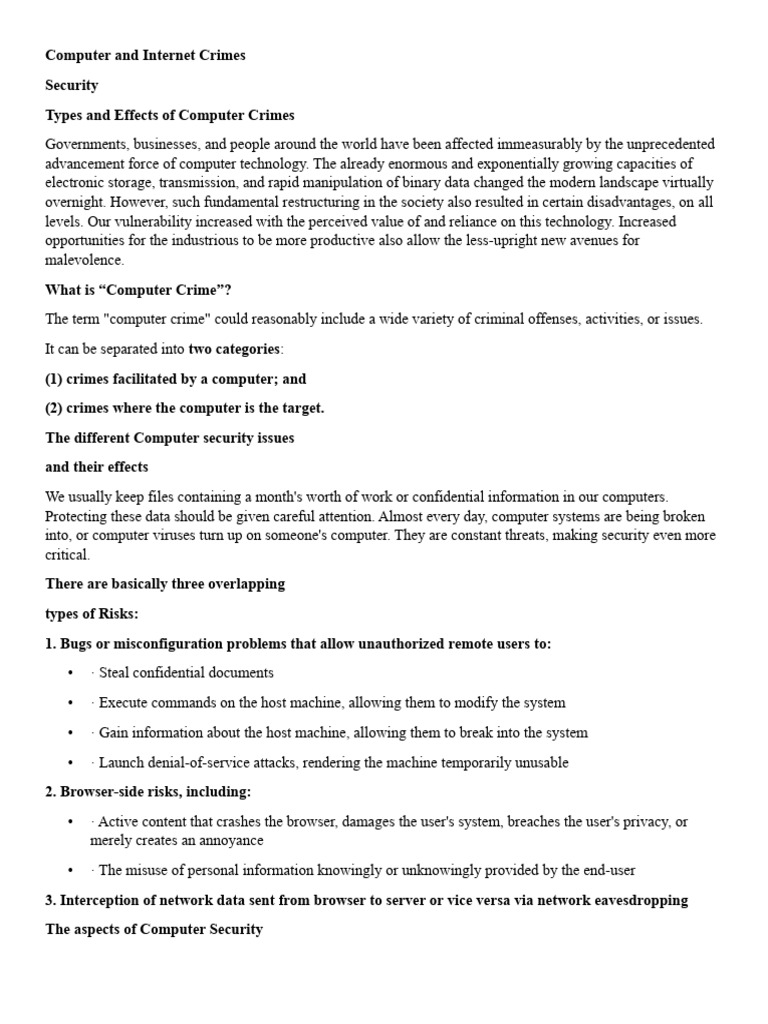 Computer and Internet Crimes | PDF | Defamation | Computer Security