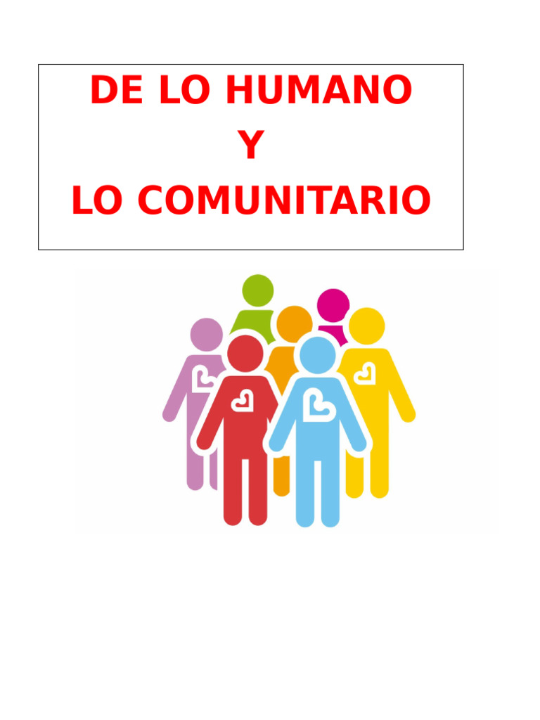 Imagenes de Lo Humano y Lo Comunitario | PDF