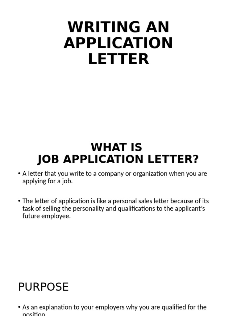 Writing An Application Letter | PDF