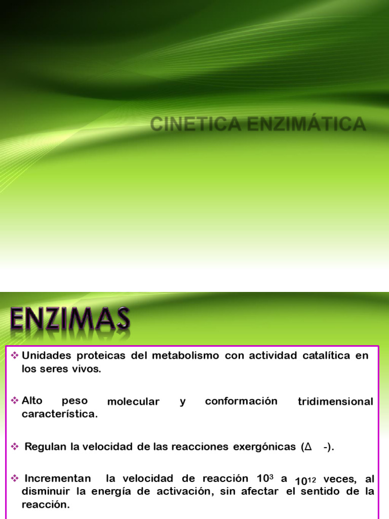 Cinetica Enzimatica Clase | PDF | Inhibidor de la enzima | Enzima