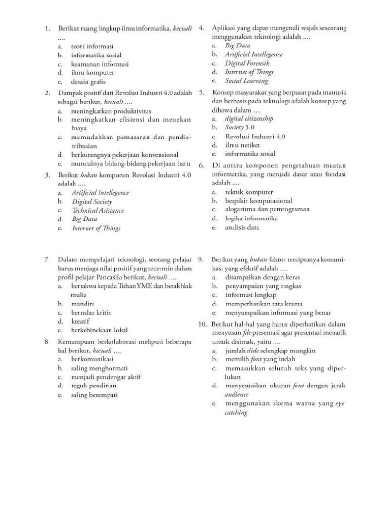 Latihan 2 Informatika | PDF