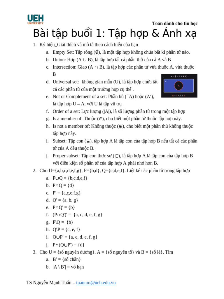 Bai T P Toan Tin Buoi 1 | PDF