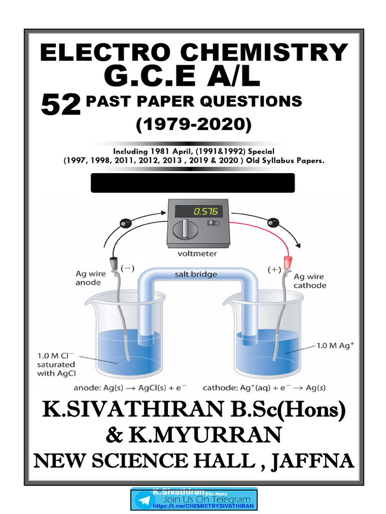 Sivath & Mayu Unit 13 Electro MCQ | PDF | Sets Of Chemical Elements ...