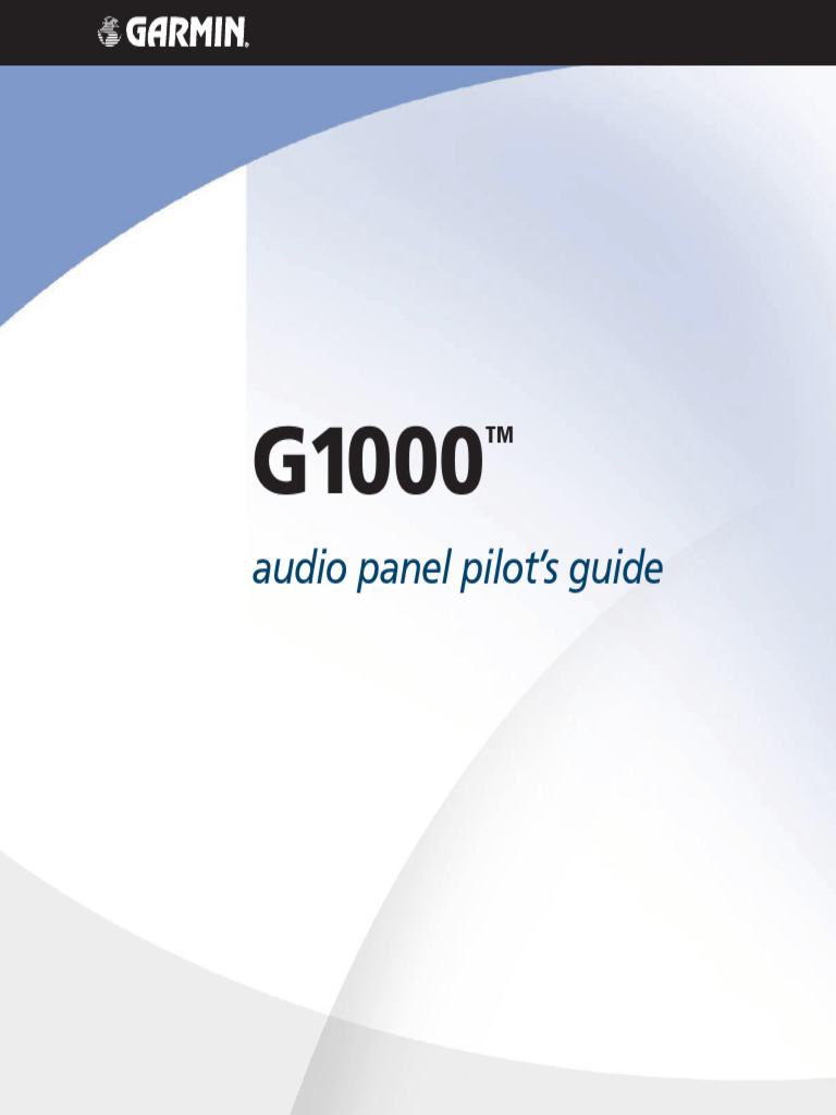 G1000 Audio Panel Pilot's Guide | PDF | Avionics | Electronics