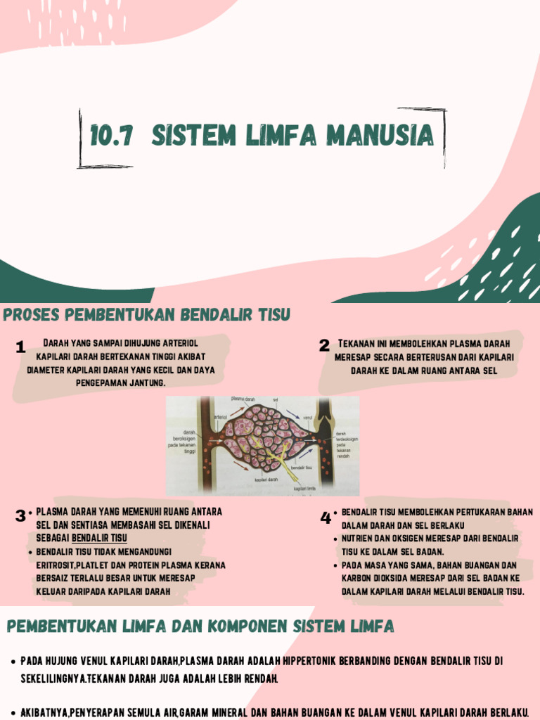 10.7 Sistem Limfa Manusia | PDF | Kesehatan Holistik | Sains & Matematika