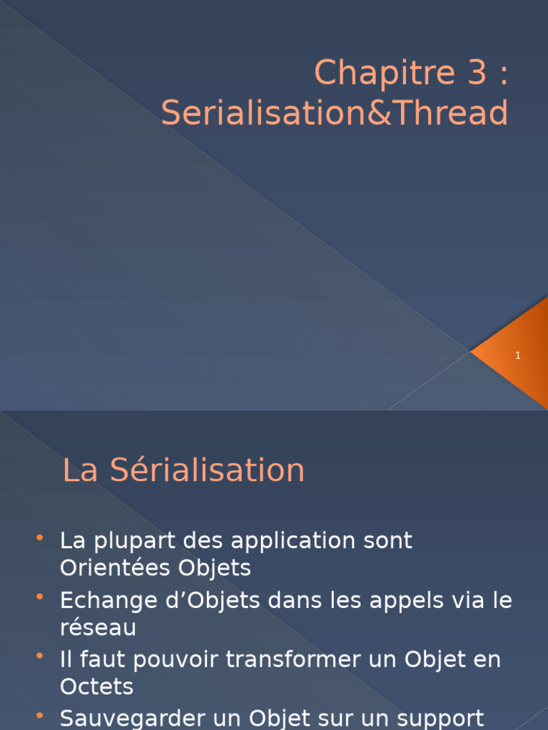 Chapitre 2 Et 4 Serialisation - Thread | PDF | Thread (informatique) | Parallélisme (informatique)