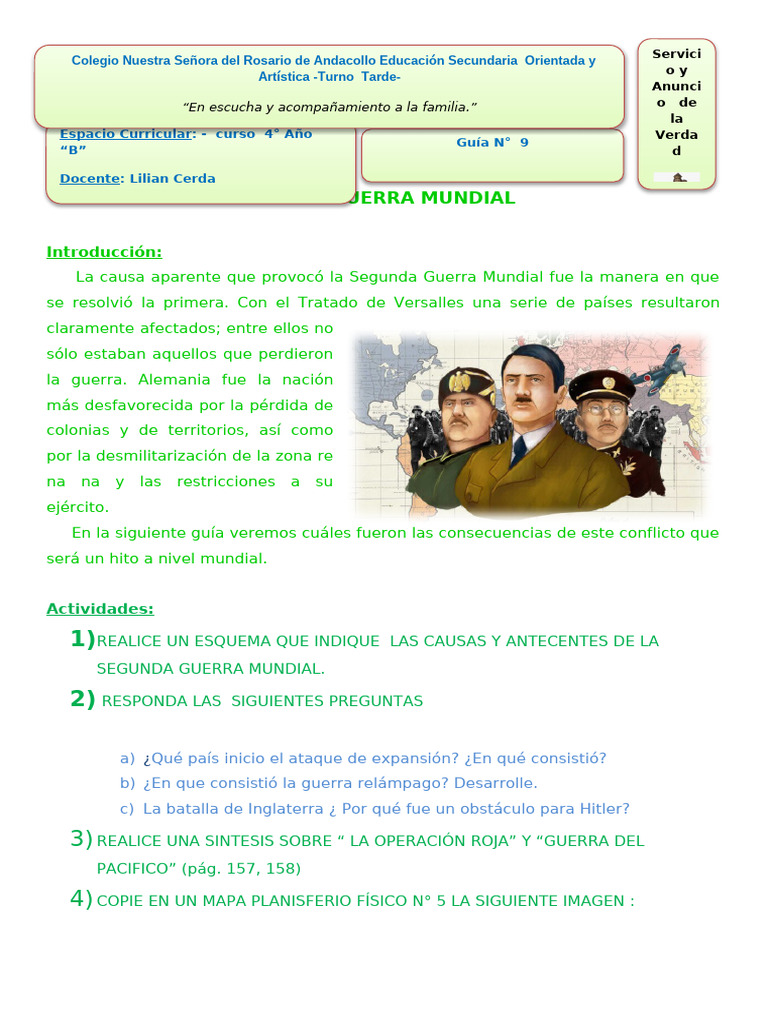 Consecuencias de la Segunda Guerra Mundial | PDF | Segunda Guerra ...