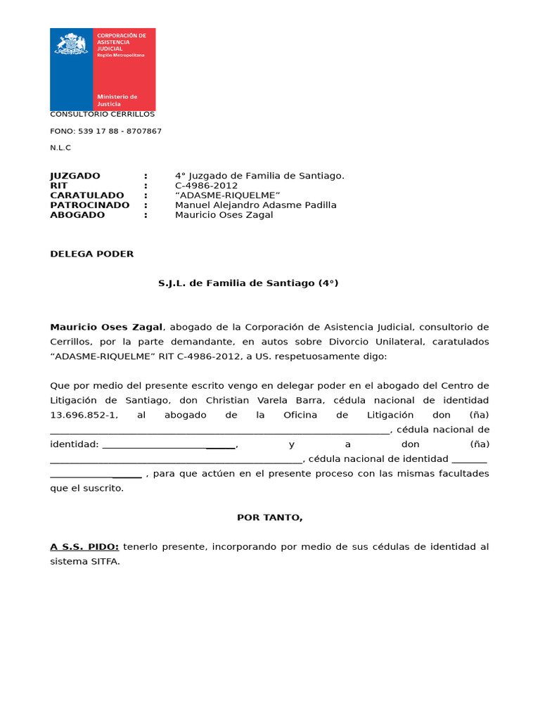 Delega Poder Adasme | PDF