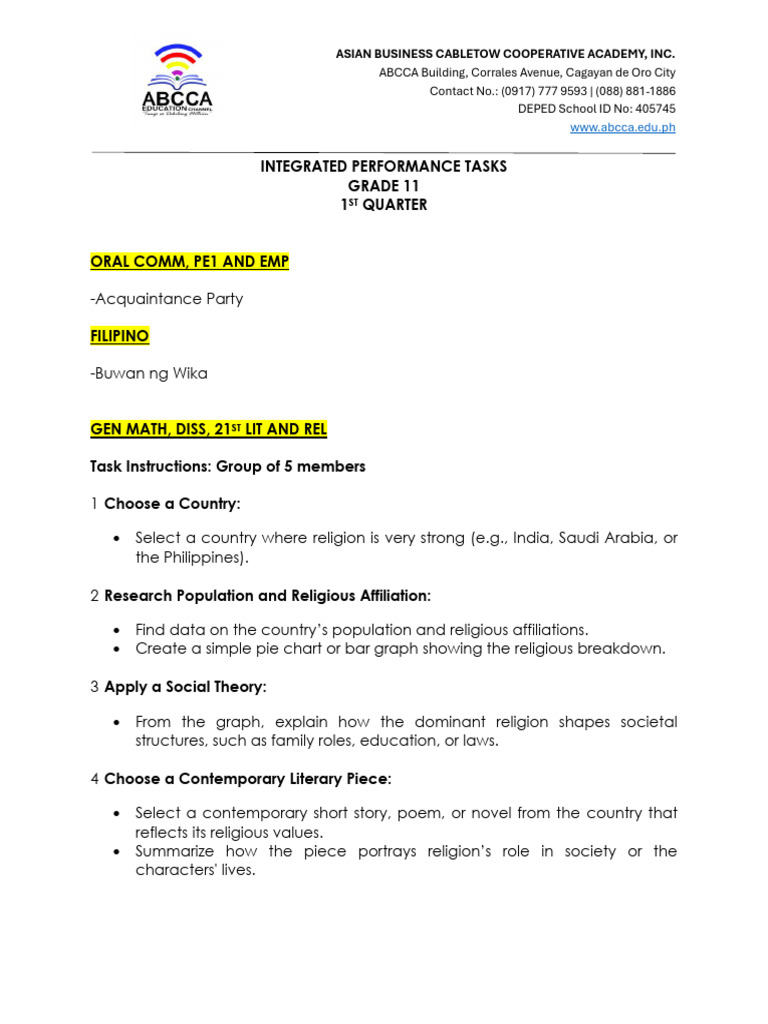 G11 IntegratedPT 1st Quarter | PDF | Wine | Science