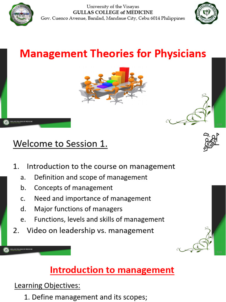 PPT Management Theories For Physicians 2GF 2 | PDF | Strategic Planning | Marketing