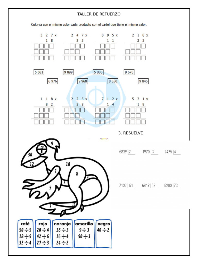 TALLER DE REFUERZO | PDF
