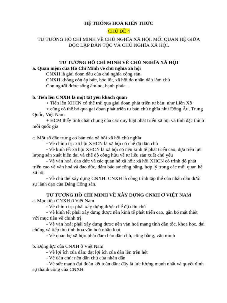 Chu de 4. HCM202 | PDF