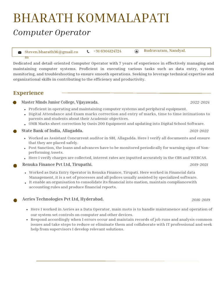BHARATH KOMMALAPATI RESUME 2024.pdf - 20241017 - 223458 - 0000 | PDF | Computing