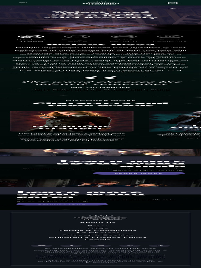 Wizarding World - Profile - Wand | PDF | J. K. Rowling | Harry Potter