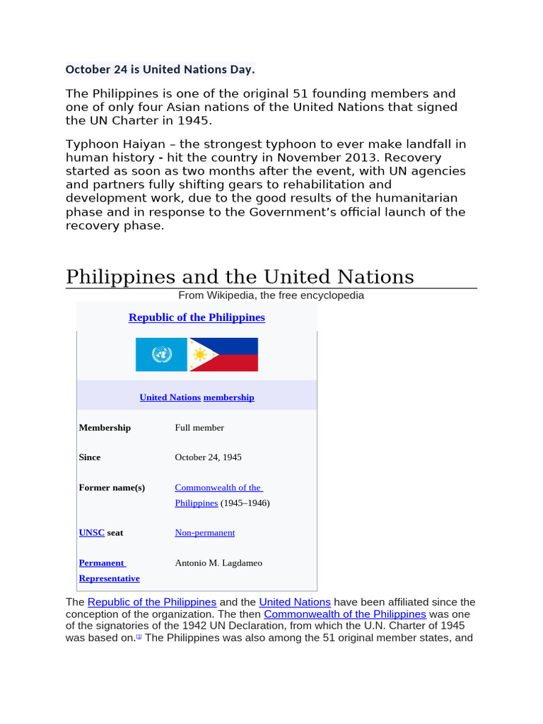 The United Nations | PDF | United Nations | International Relations