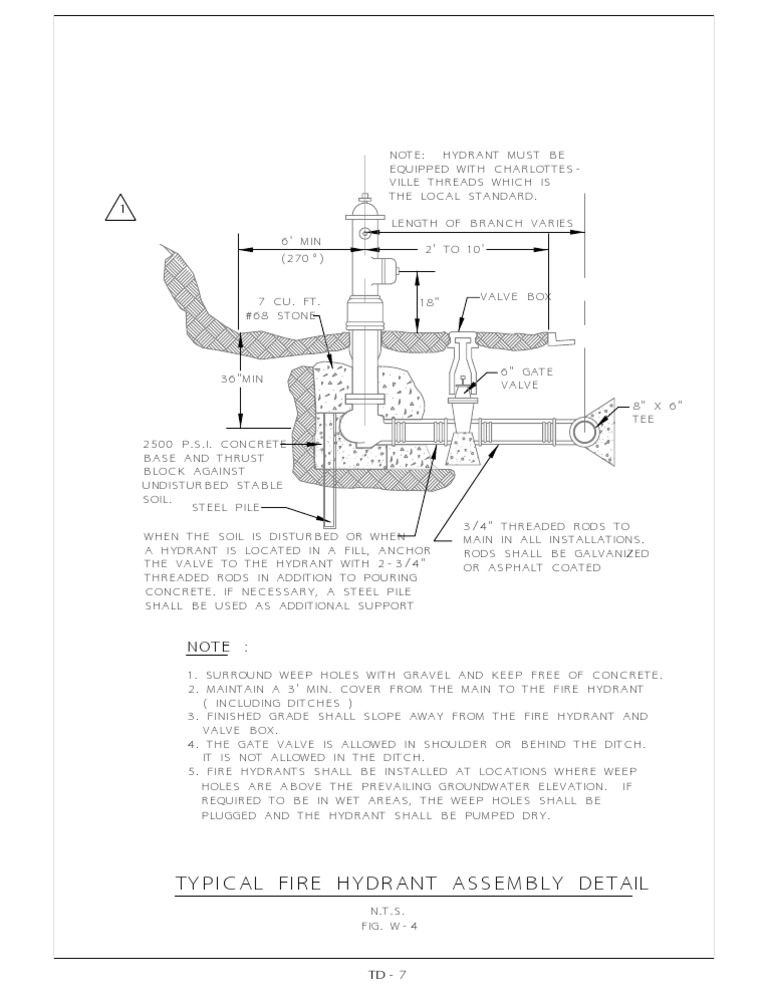 Td-7 Hydrant Detail | PDF