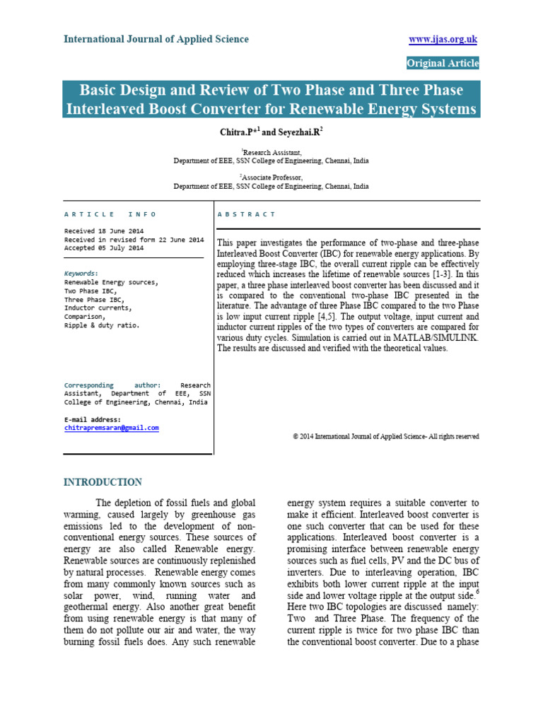 Two-Phase vs Three-Phase Boost Converters | PDF | Inductor | Electrical ...