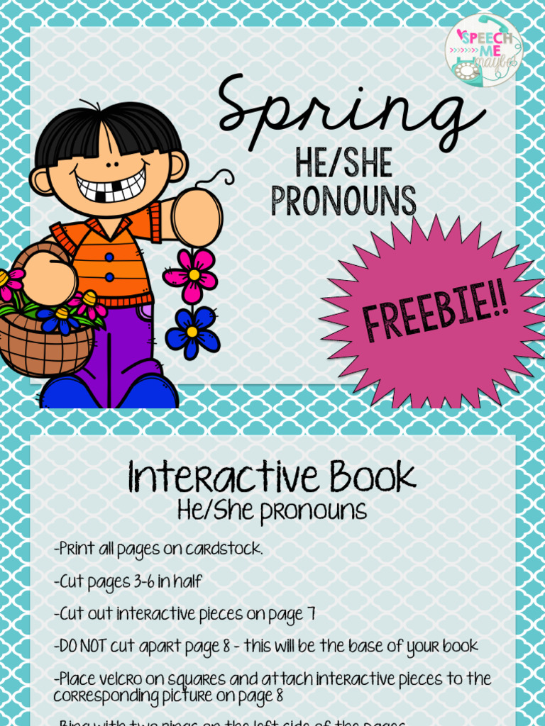 SpringPronouns 1 | PDF | Language Arts & Discipline | Self-Improvement