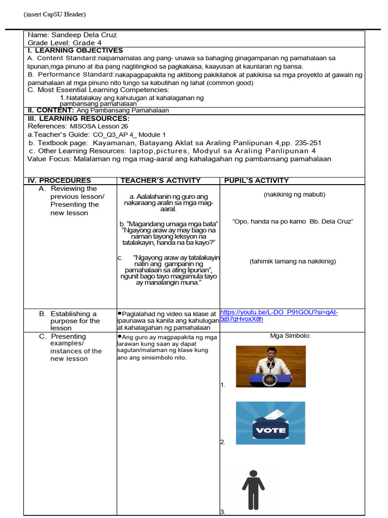 Lesson Plan Template 2 | PDF