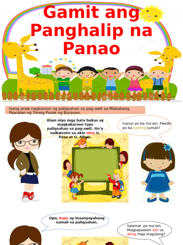 KOMIKS Gamit Ang Panghalip Na Panao | PDF