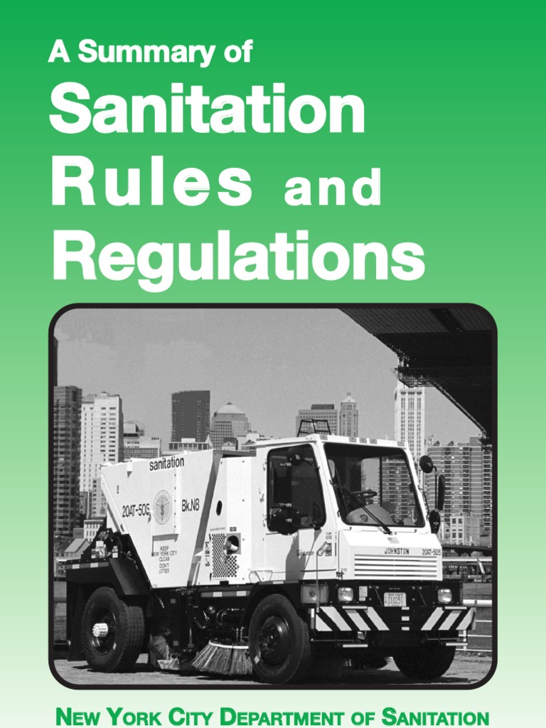 NYC Sanitation Rules Summary | PDF | Battery (Electricity) | Recycling