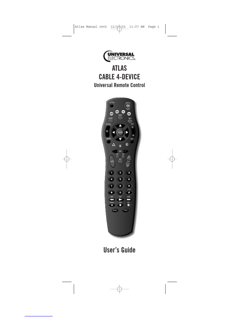 Atlas Cable 4 | PDF | Remote Control | Videocassette Recorder
