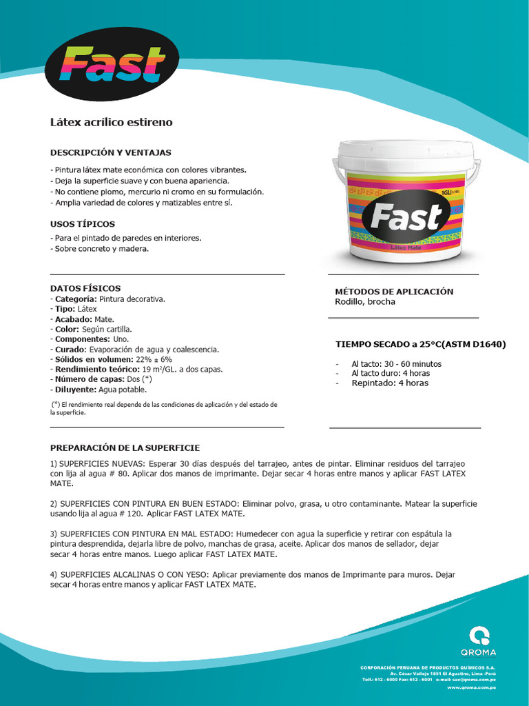 HT Fast Latex | PDF | Pintar | Agua