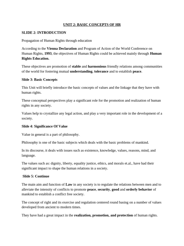 Unit 2 Basic Concepts of HR | PDF | Morality | Justice