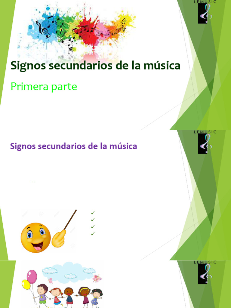 Signos Secundarios de La Música | PDF | Elementos de la música | Teoría ...
